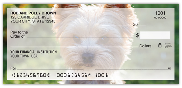 Yorkshire Terrier Personal Checks | Promise Checks